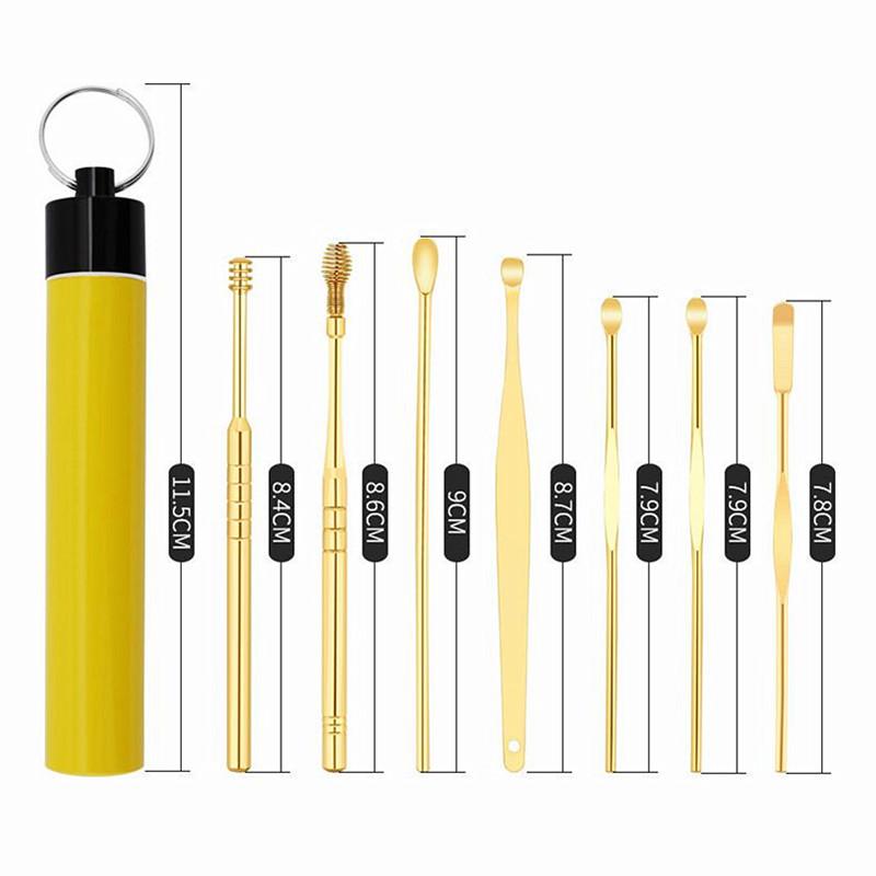 Buy 7pcs/set Portable Ear Wax Remover Ear Cleaning Stainless Steel ...