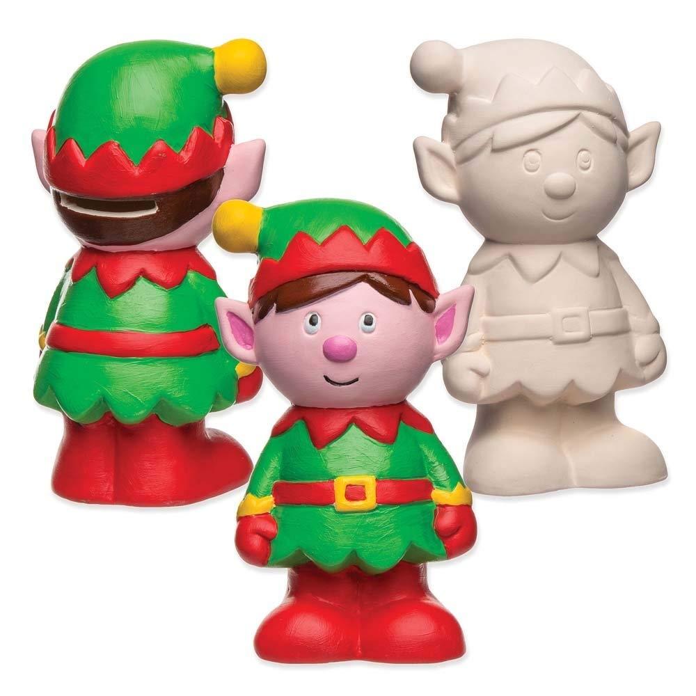 Buy Baker Ross Ceramic Christmas Elf Money Boxes (Box of 2) - Arts and ...