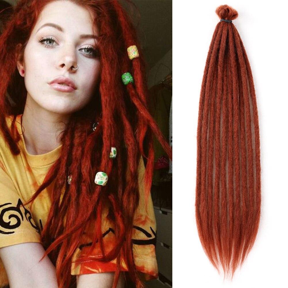 20Inch 100% El Yapımı Dreadlocks Reggae Saç Hip-Hop Tarzı Yumuşak sahte ...