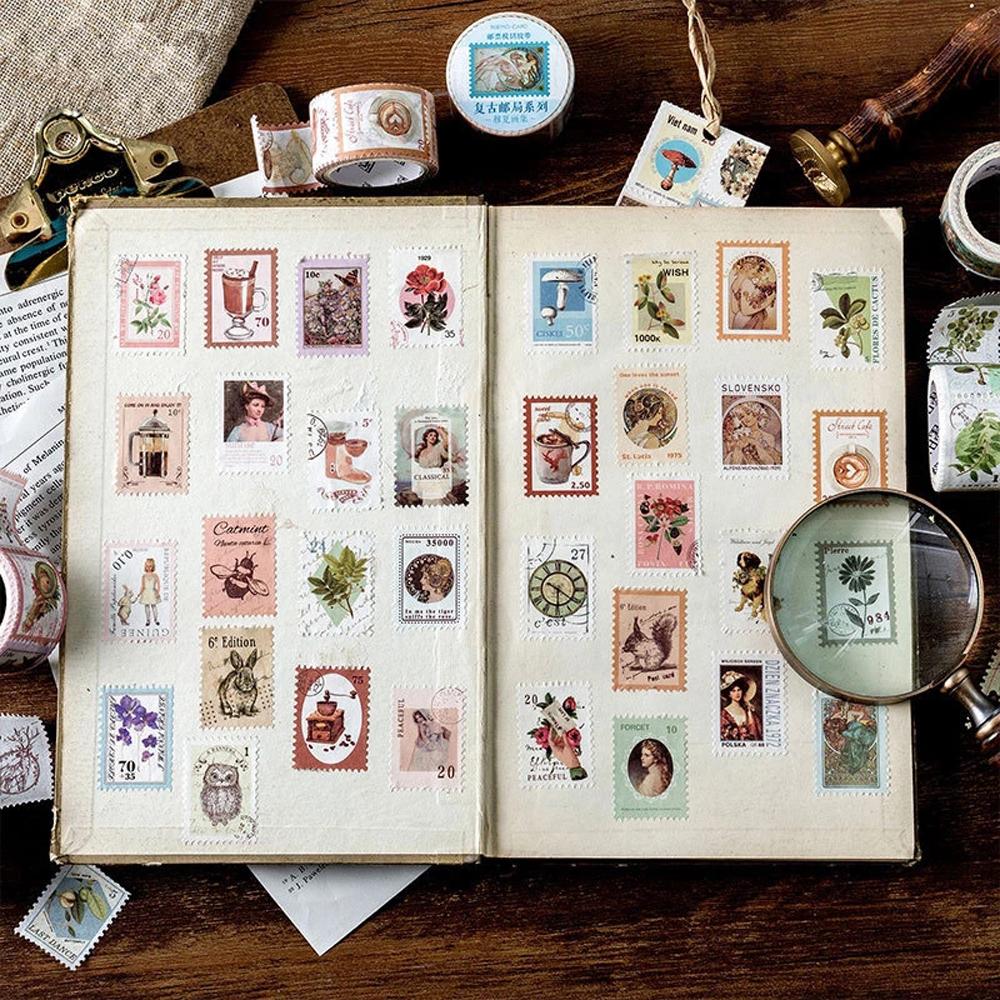 Cheap Masking Tape Label Sticker Paper Tape Adhesive Tape Retro Stamps ...