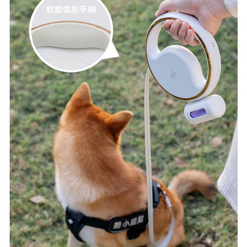 Buy Auto Scaling Glow LED Lighting Pet Leash Nylon Rope Portable Trash ...