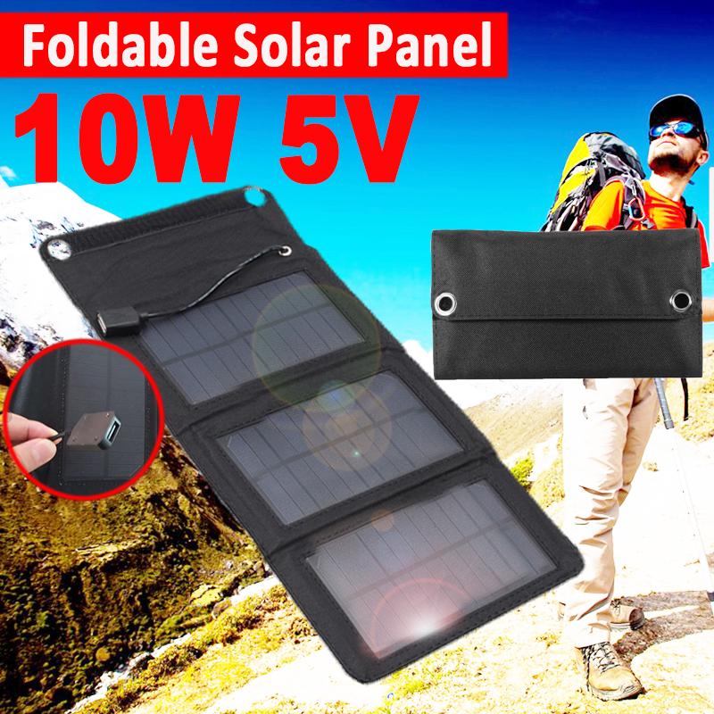 Buy 3 Fold SunPower Folding 10W Solar Cells Charger USB Output Devices ...