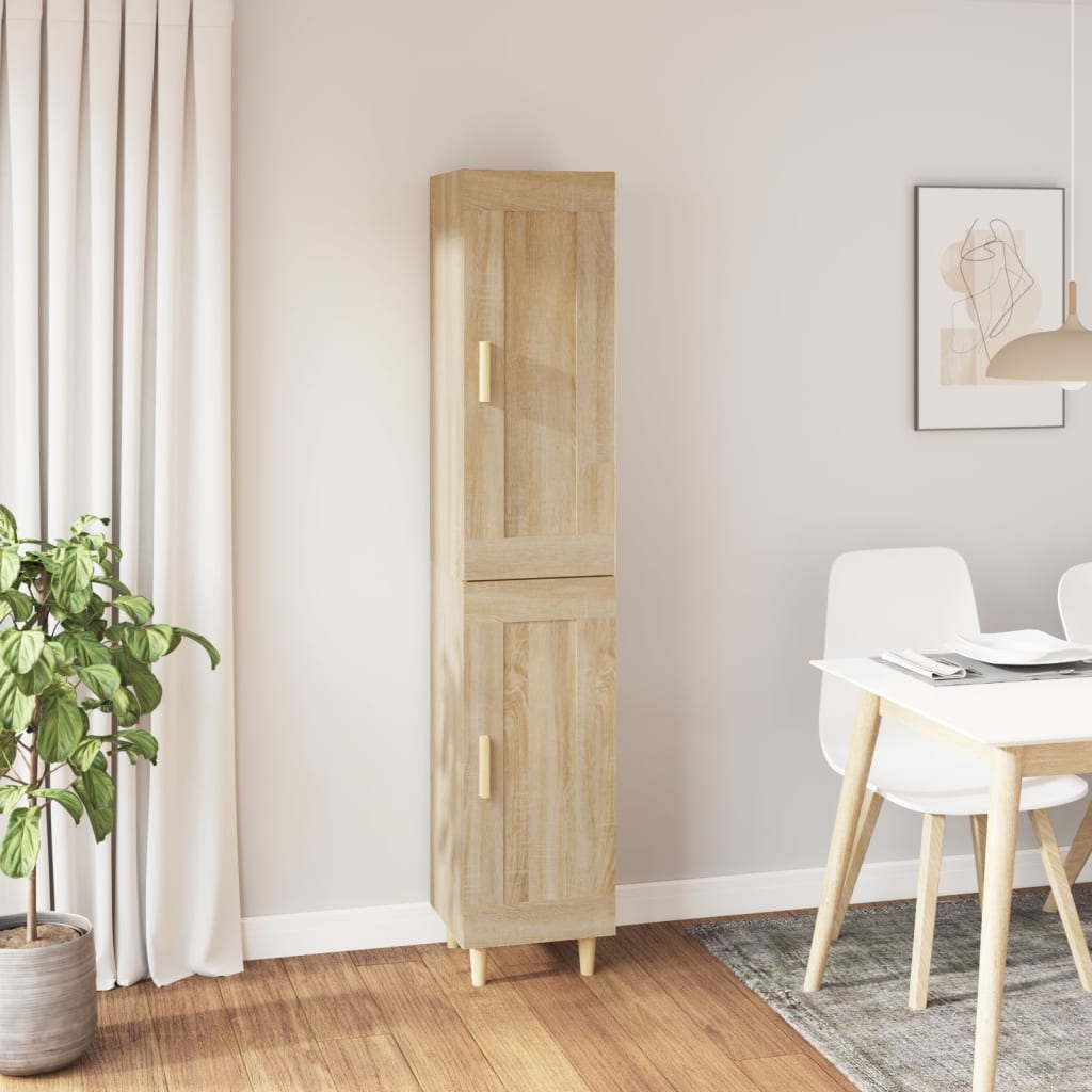 Buy Highboard Sonoma Oak 35x34x180 cm Engineered Wood at affordable ...
