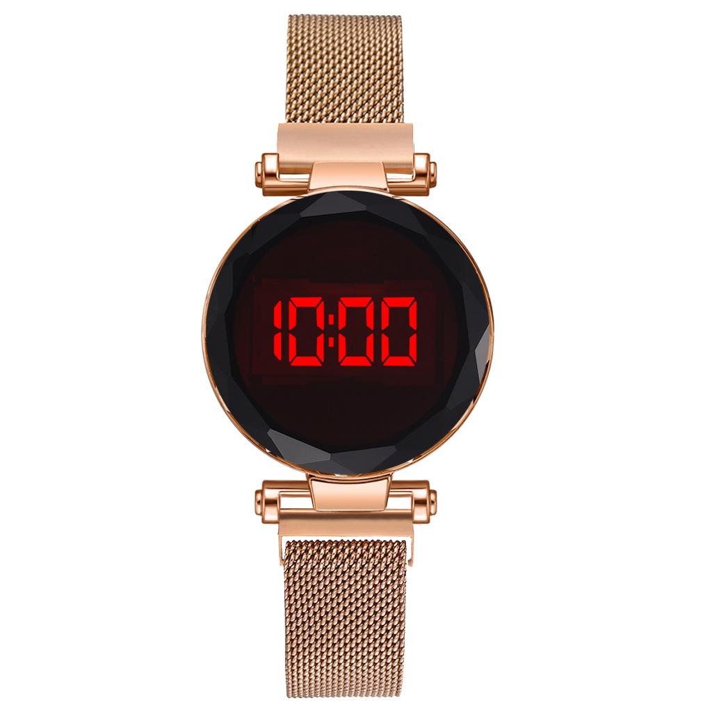 Buy Women Touch Screen LED Watches Magnetic Stainless Steel Female ...