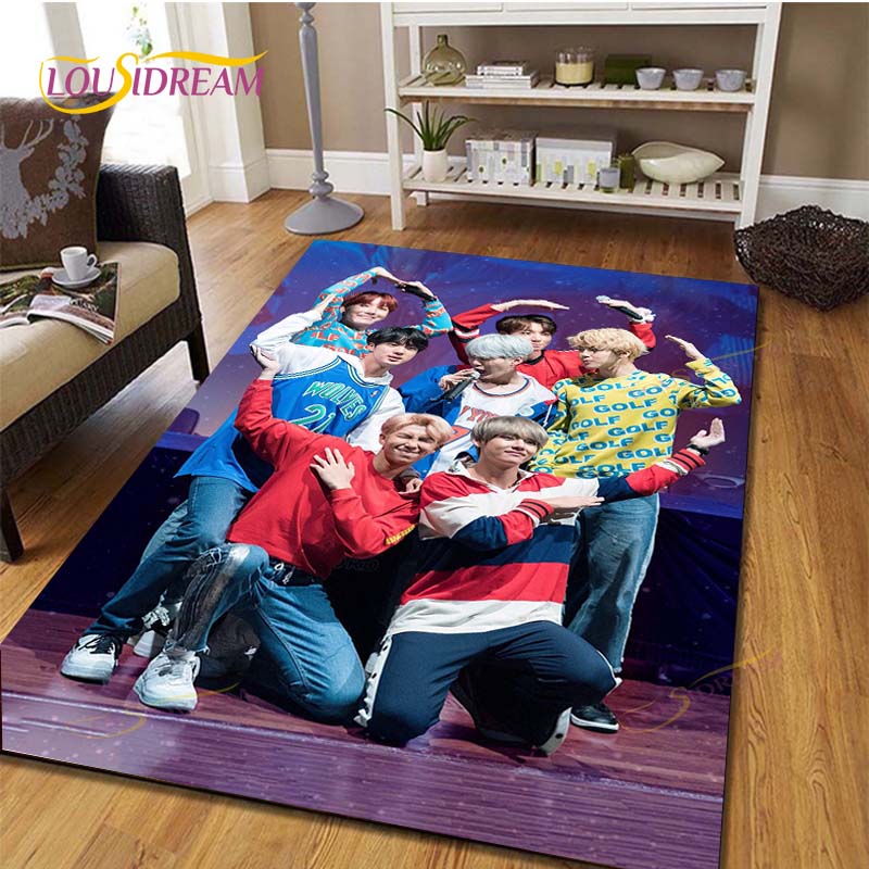 Buy Kpop Bangtan Boys Carpet Kids Carpets Living Room Tea Table Mats ...