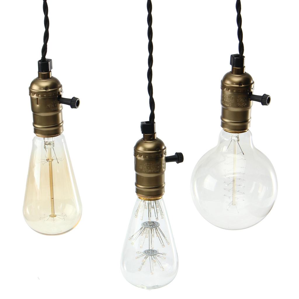 Satın alın E26/E27 Solid Industrial Triple Lamp Sockets Vintage Edison ...