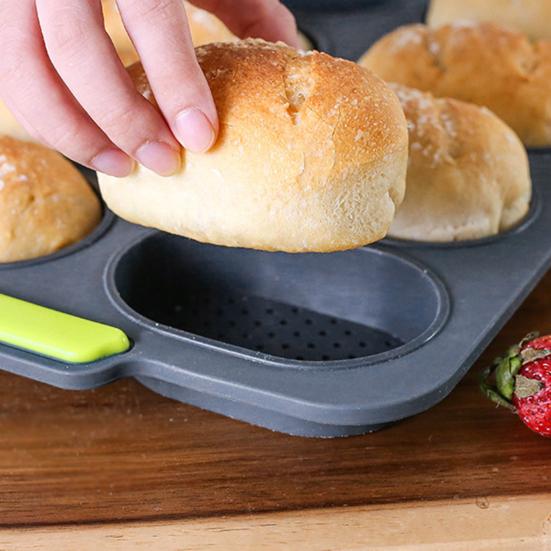 Perforated 8 Grids Cake Cooking Baguette Baking Tray with Air Hole ...