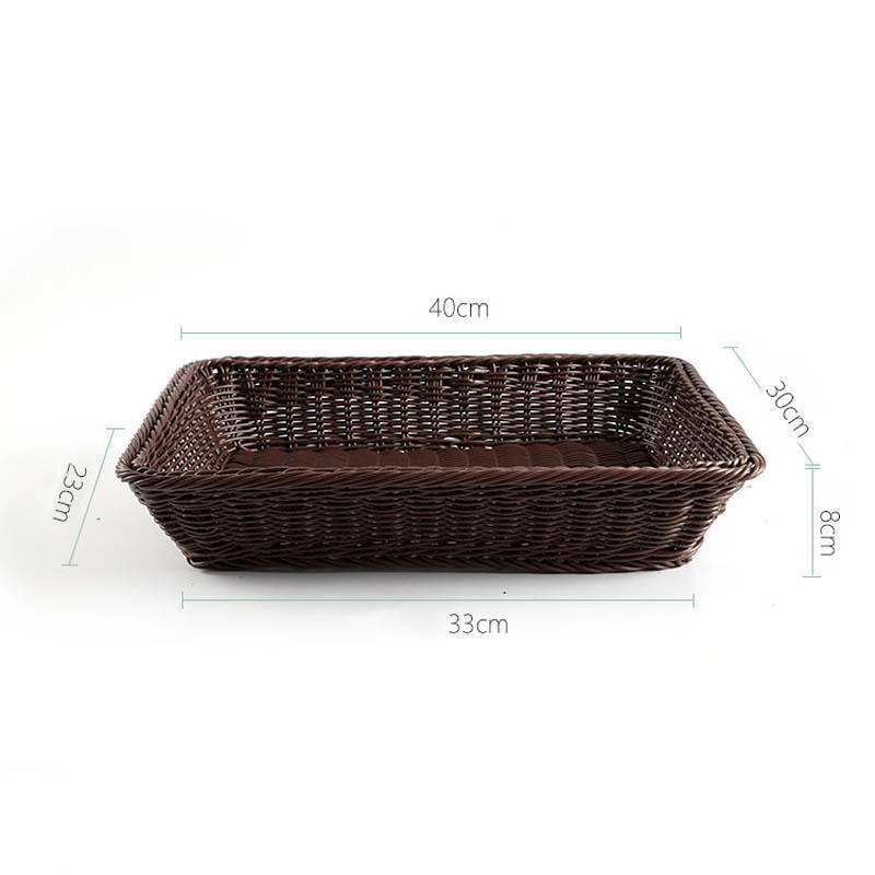 Buy Simple Fashion Weaving Storage Basket Rattan Handwork Food Fruits ...