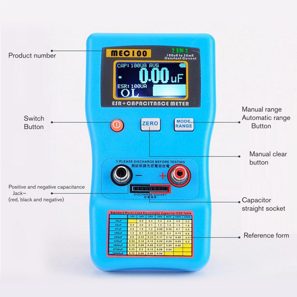 Buy MEC 100 High Accuracy Digital Display Automatic Range Capacitance ...
