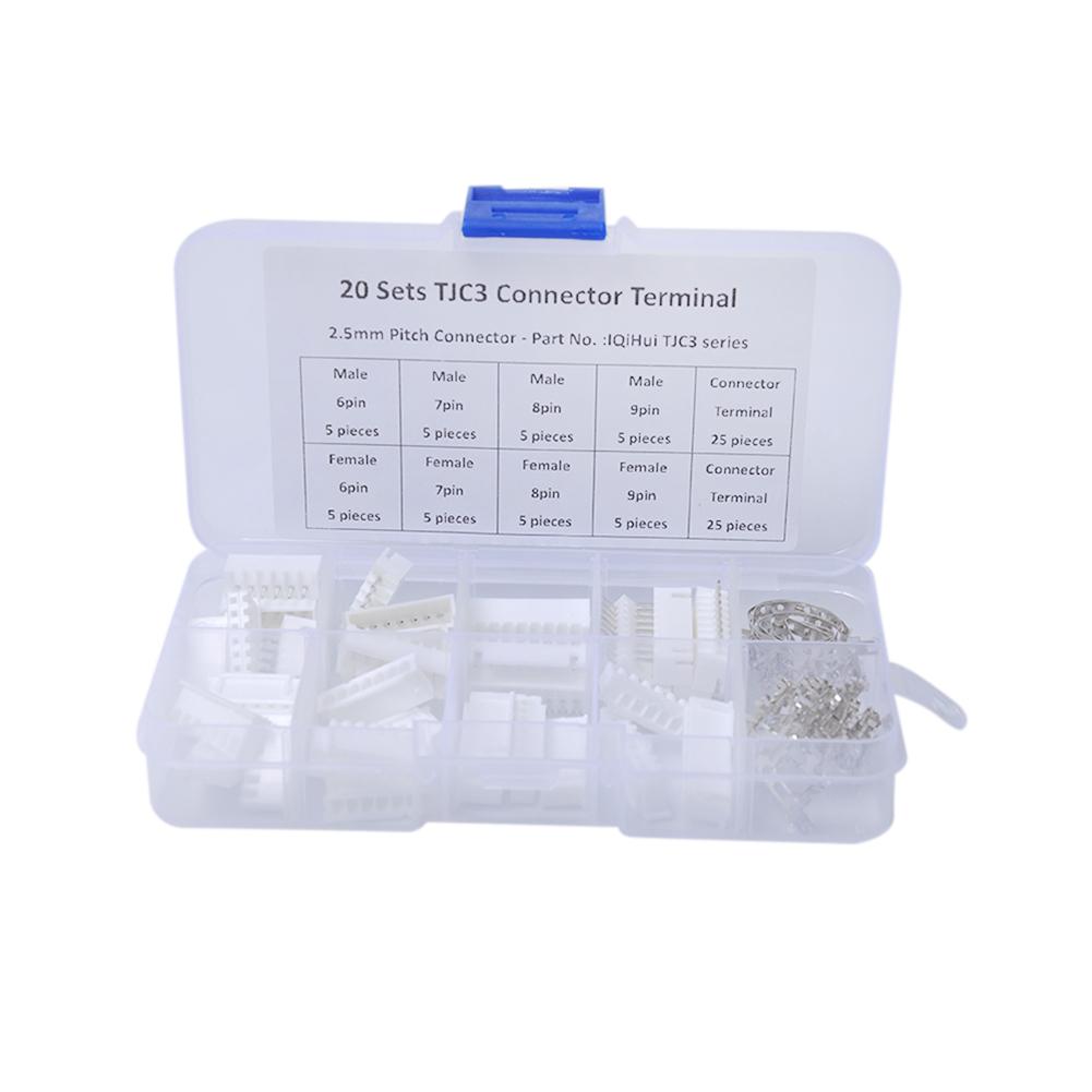 Buy 20pcs/set TJC3 Terminal 2.5mm XH 6P 7P 8P 9Pin Male Female Housing Connector with Crimps Kit ...