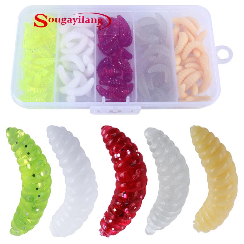 Buy 100PCS Fishing Lures Simulation Earthworm Artificial Fishing Lure ...