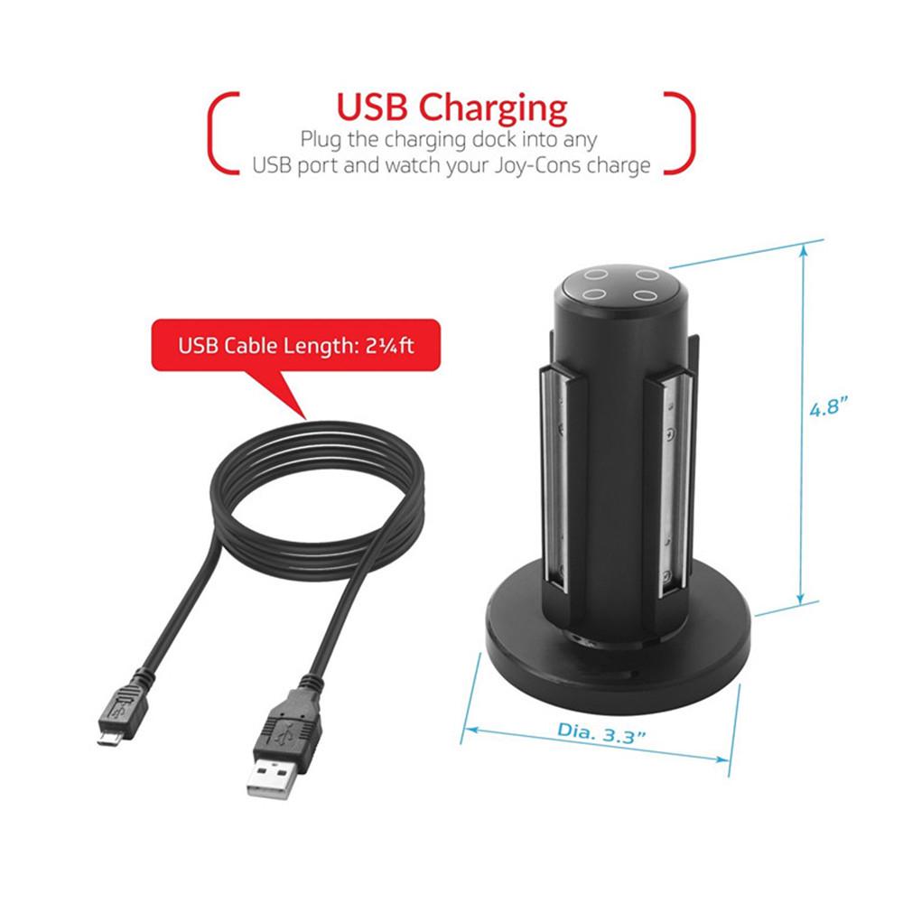 Satın alın (ZX)Controller Charging LED Stand 4in1 Charger Dock Joy-Con ...