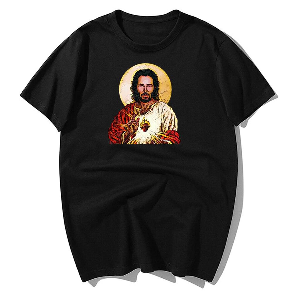 Buy Funny Jesus Keanu Reeves Bring You Fire Print Tshirts Fashion Men T ...