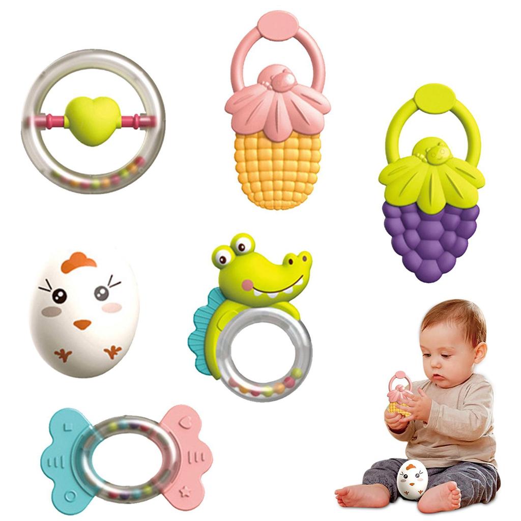 Toddler Rattle Toy | Infant Rabbit Teether Shaker Grab And Spin Rattles ...