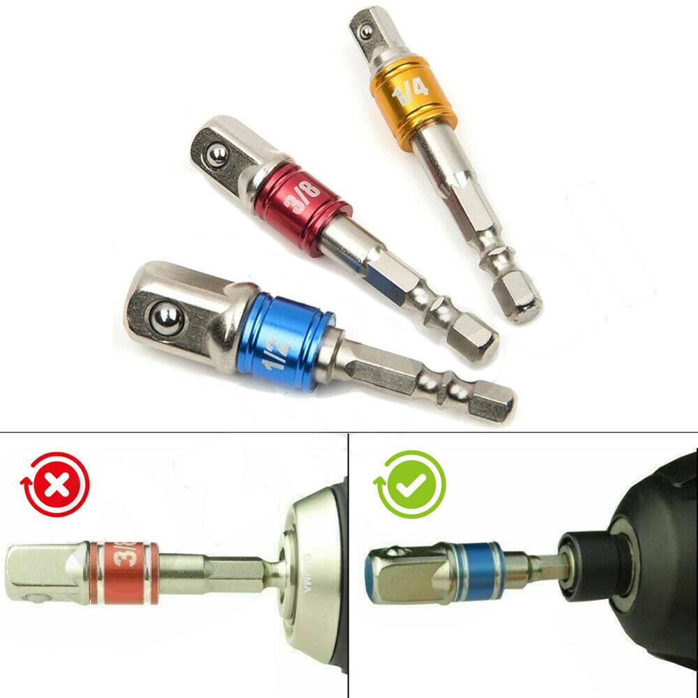 Buy 9Pcs/Kit Right Angle Extension Drill Adapter Impact Driver Hex Bit ...