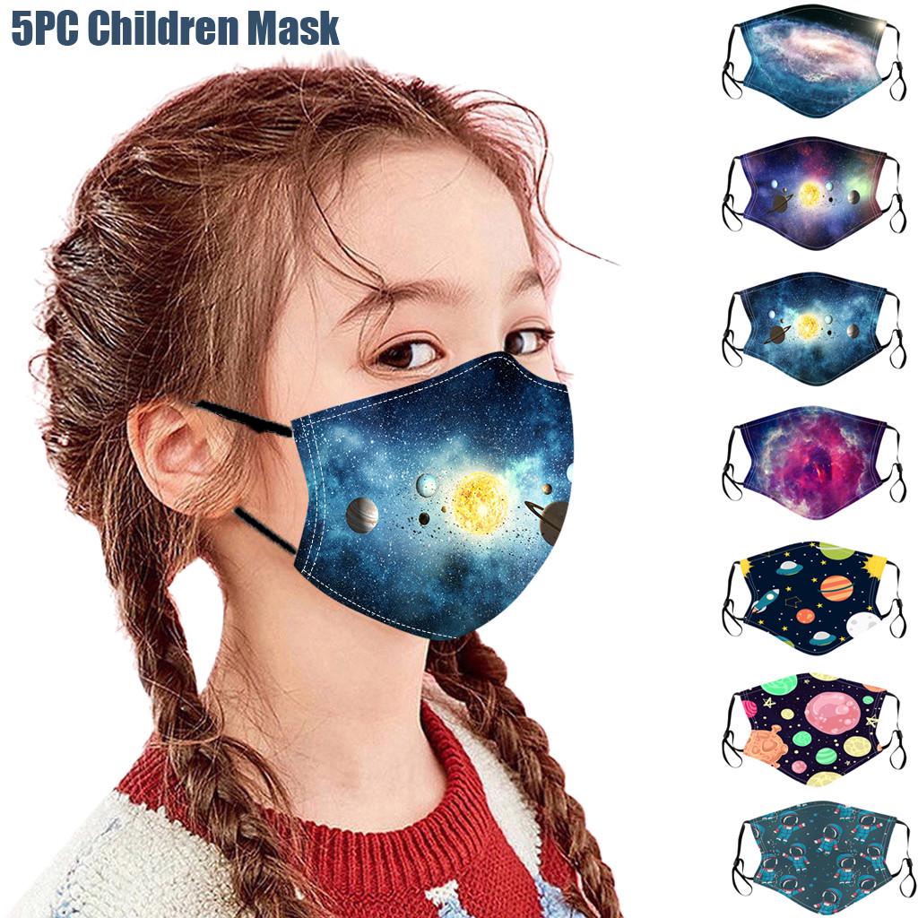 Buy [HWL] 5PC Children's Mask Face Mask Washable Earloop Mask at ...
