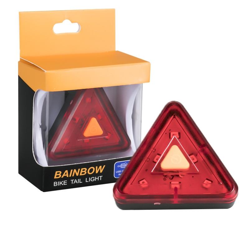 Buy 2 PCS Bicycle Triangle Tail Light Mountain Bike Light USB Charging ...