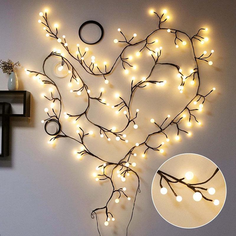 Buy 2.5M 72 Bulbs Branch Bendable Decor Lights Fairy LED Globe String ...