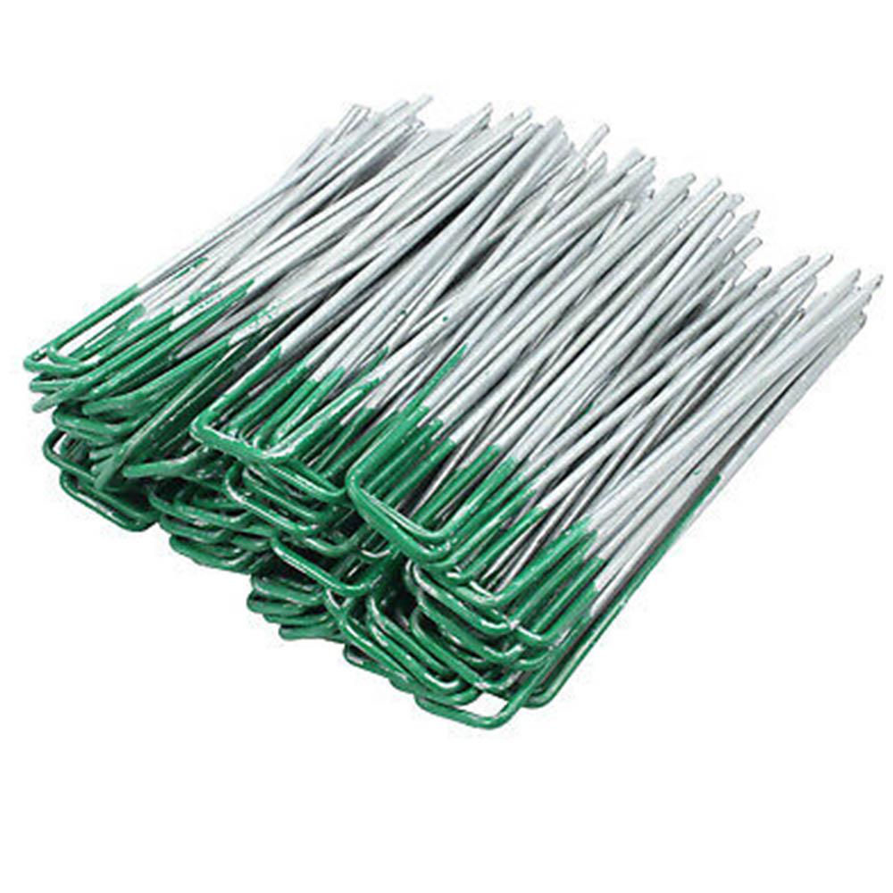 Buy Half Green Artificial Grass Turf U Pins Metal Galvanised Pegs ...