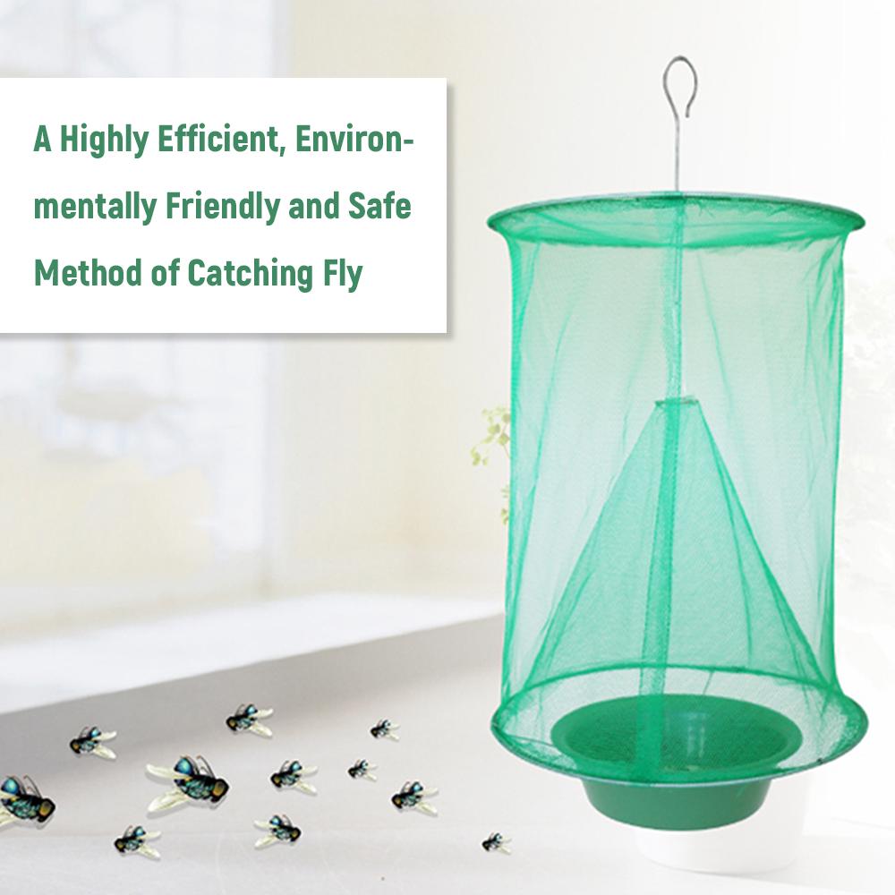 Buy Fly Catcher Foldable Hanging Fly Trap Insect Bug Cage Mesh Net Trap ...