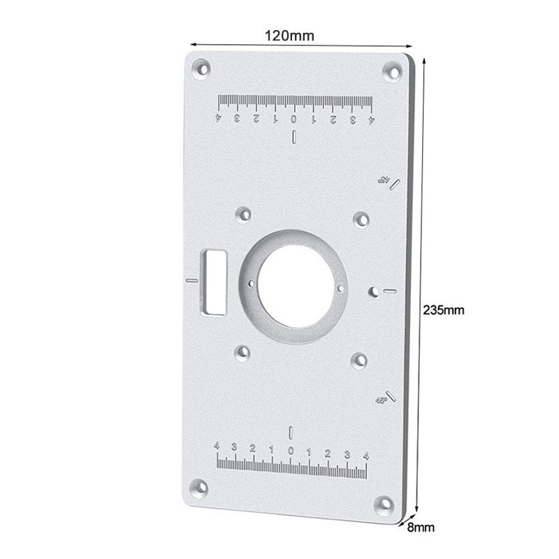 Buy Router Table Plate 700C Aluminum Router Table Insert Plate 4 Rings ...