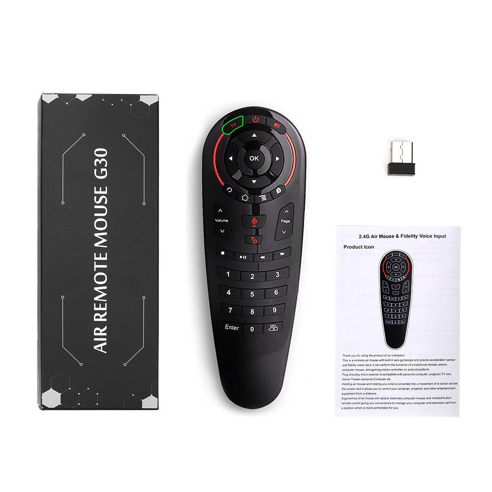 Buy G30 Voice Remote Control Air Mouse Wireless Mini Keyboard with IR ...