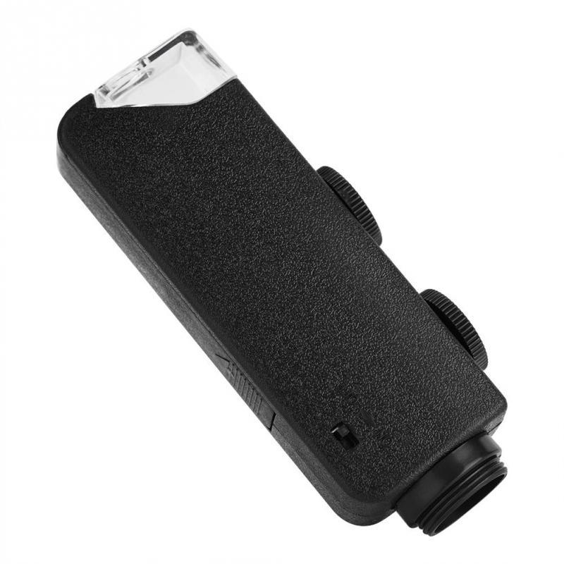 60X-100X Optical Zoom LED Microscope Lens with Clip for Mobile Phones ...