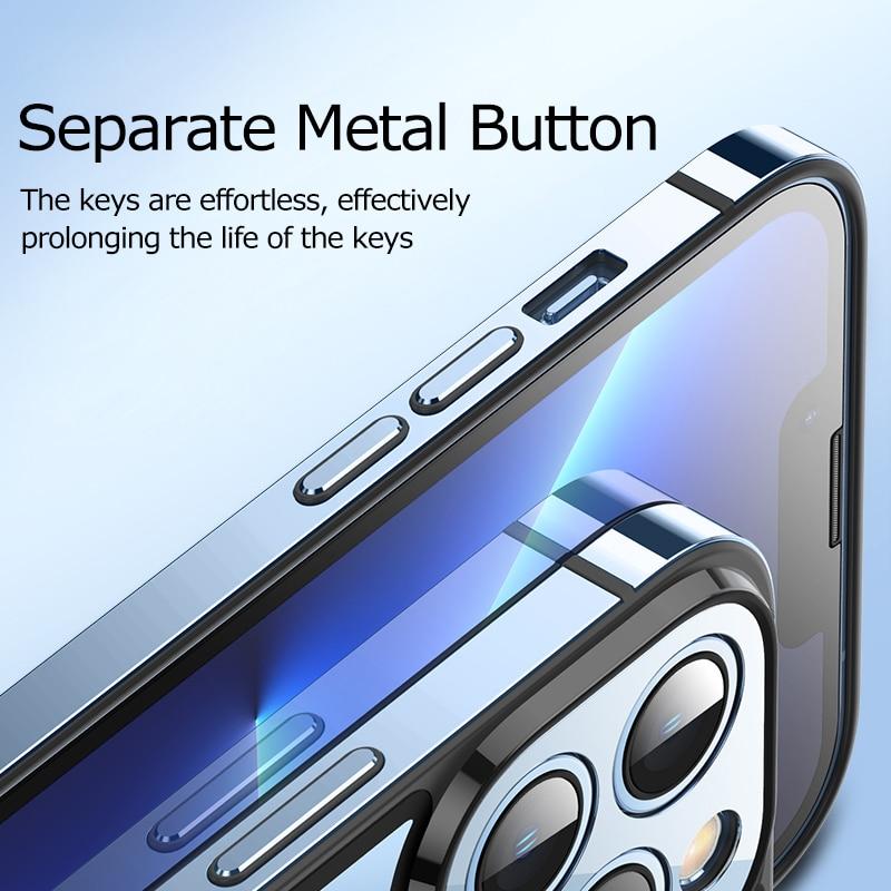 Buy Metal Phone Cases For iPhon 12 13 14 Plus Pro Max Stainless Steel ...