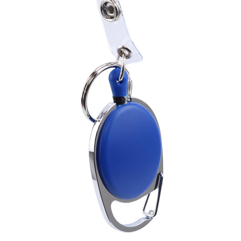 Retractable Key Ring Chain Pull Chain Retractor Card Holder Belt Clip ...