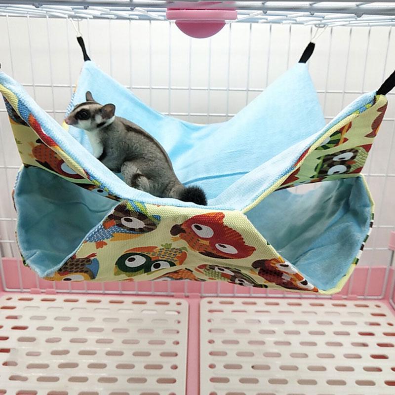 Buy Cute Small Animal Suspended Warm Canvas Double-deck Pet Hamster ...