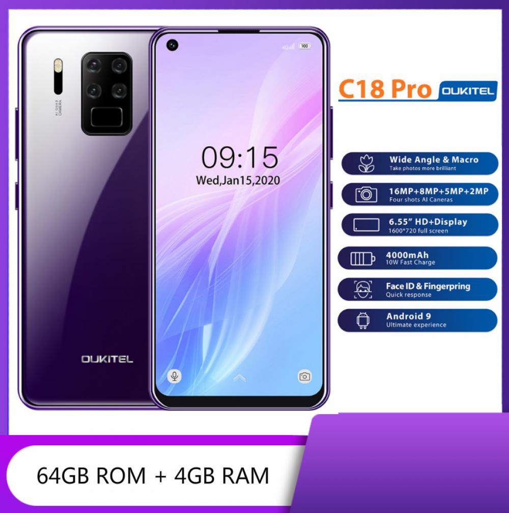 C18 Pro 64Gb Rom+4Gb Ram 6.55-Inch High-Definition Screen Smartphone ...