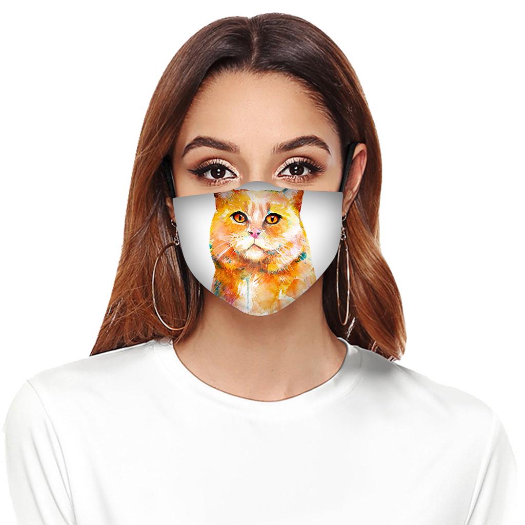 Buy [TC] Watercolor Drawing Cat Mask Printed Mask Adult Mask D-ustproof ...