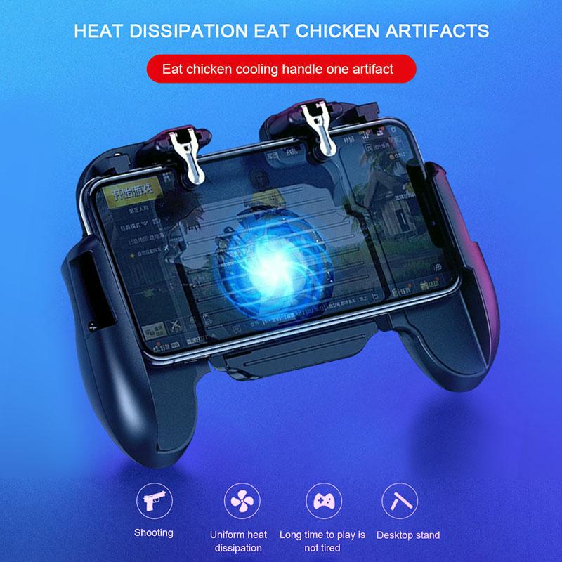 Buy PDTO H5 Cooler Cooling Fan Phone Controller Hand Grip for PUBG ...