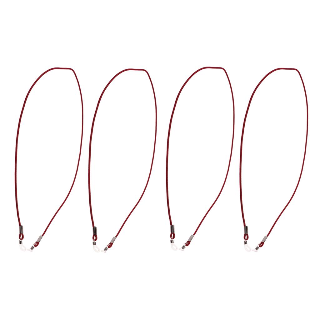4 Pieces Sports Elastic Sunglasses Eyeglasses Strap Neck Cord String ...