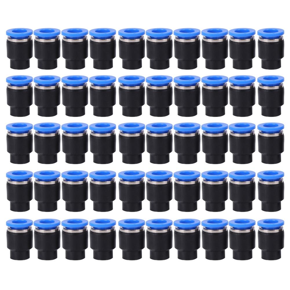 50PCs Air Pipe Plug Pneumatic Mechanical Parts Plastic + Brass Quick ...