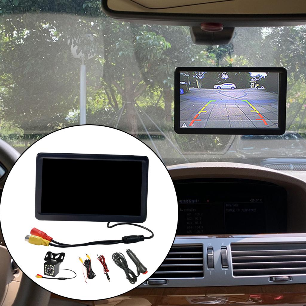 Buy Vehicles 7" Backup Car Monitor 12 LED Camera Kit HD Lens Parking ...