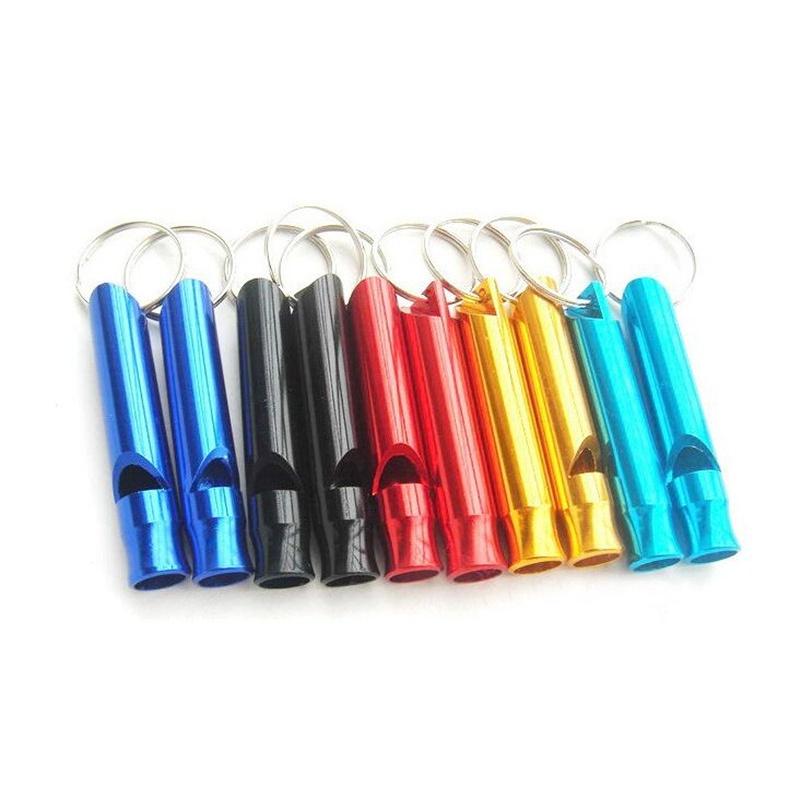 2Pcs Multifunctional Aluminum Alloy Whistle Keychain Emergency Survival ...
