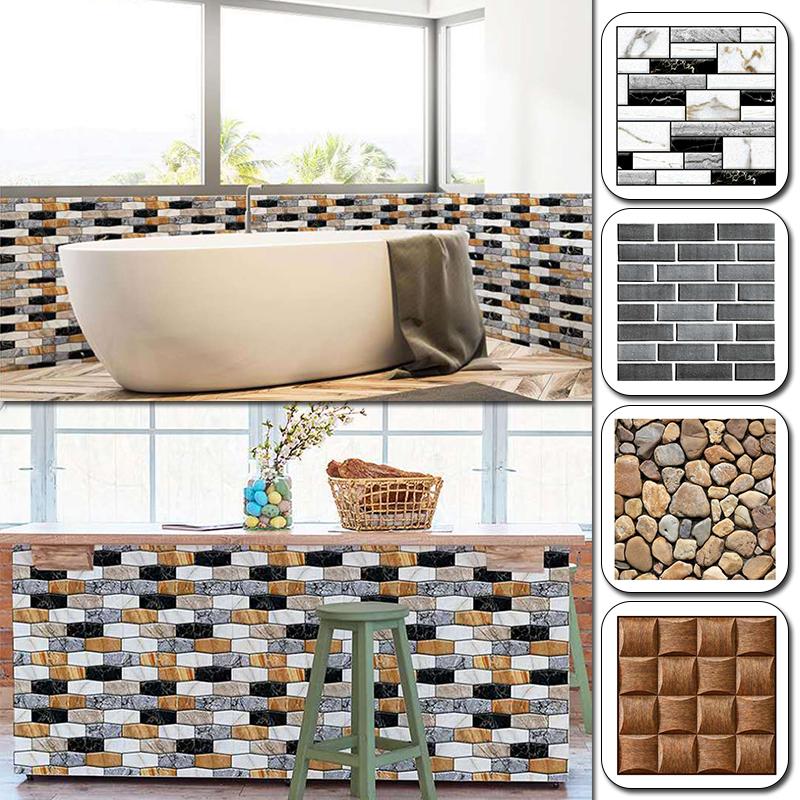 Buy 30x30cm 3D Wall Sticker Mosaic Background Brick for Living Room ...