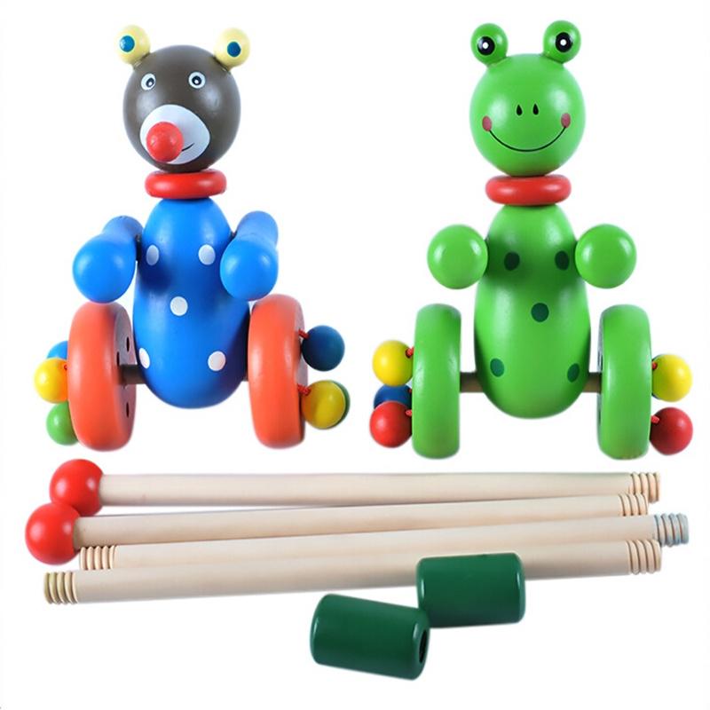 Buy Children Wooden Handmade Toys Animals Cute Wooden Puzzle Carts ...