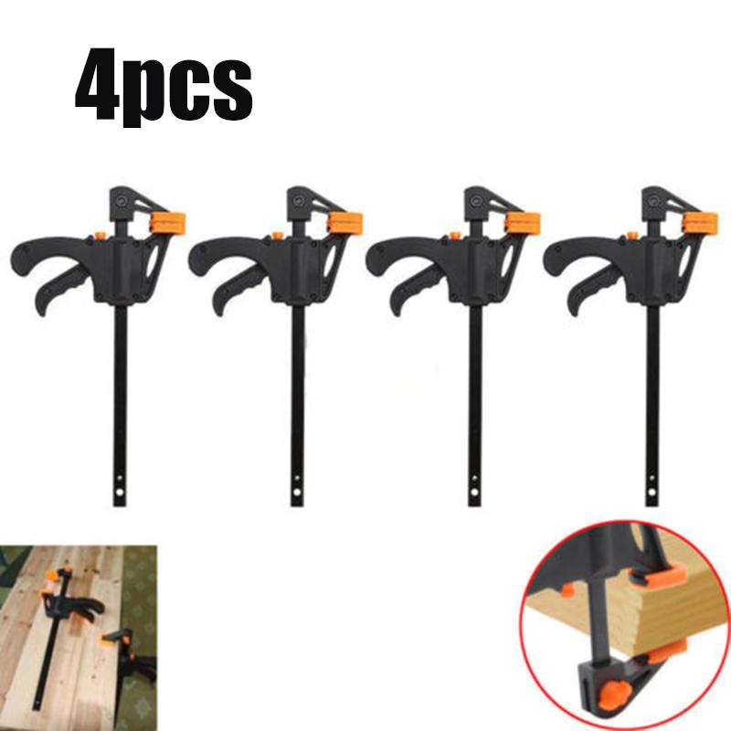 Cheap 4x F Clamps Grip Ratchet Squeeze Trigger Tightens Gadget Tools ...