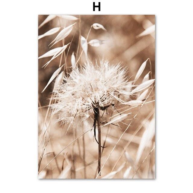 Sheep Bird Reed Flower Dandelion Quotes Wall Art Canvas Painting Nordic ...