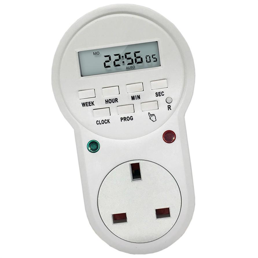 Buy 220v-230V Socket Digital LCD Power Timer Energy-saving Programmable ...