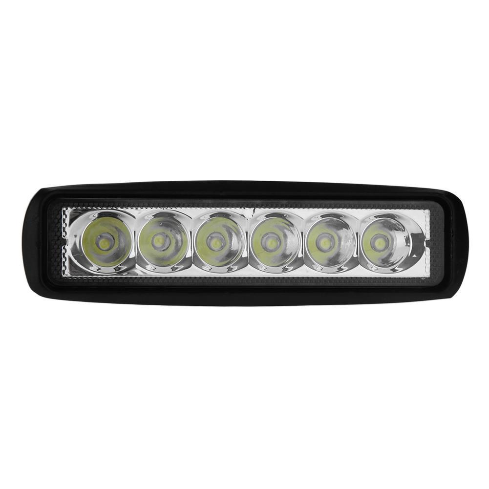 Buy Universal Waterproof Single Row 6x3W LED Spot Light Bar Emergency ...