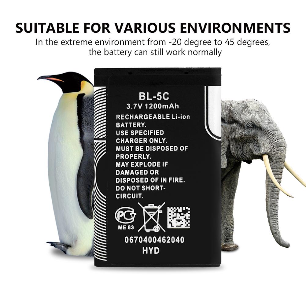 Battery for Nokia BL-4C BL-5C BL5C BP-4L BL-5B Lithium-Ion Generic ...