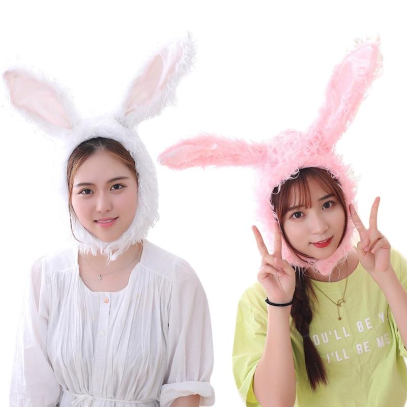 Buy Funny Fluffy Plush Warm Bunny Hat Cute Long Rabbit Ears Cosplay ...