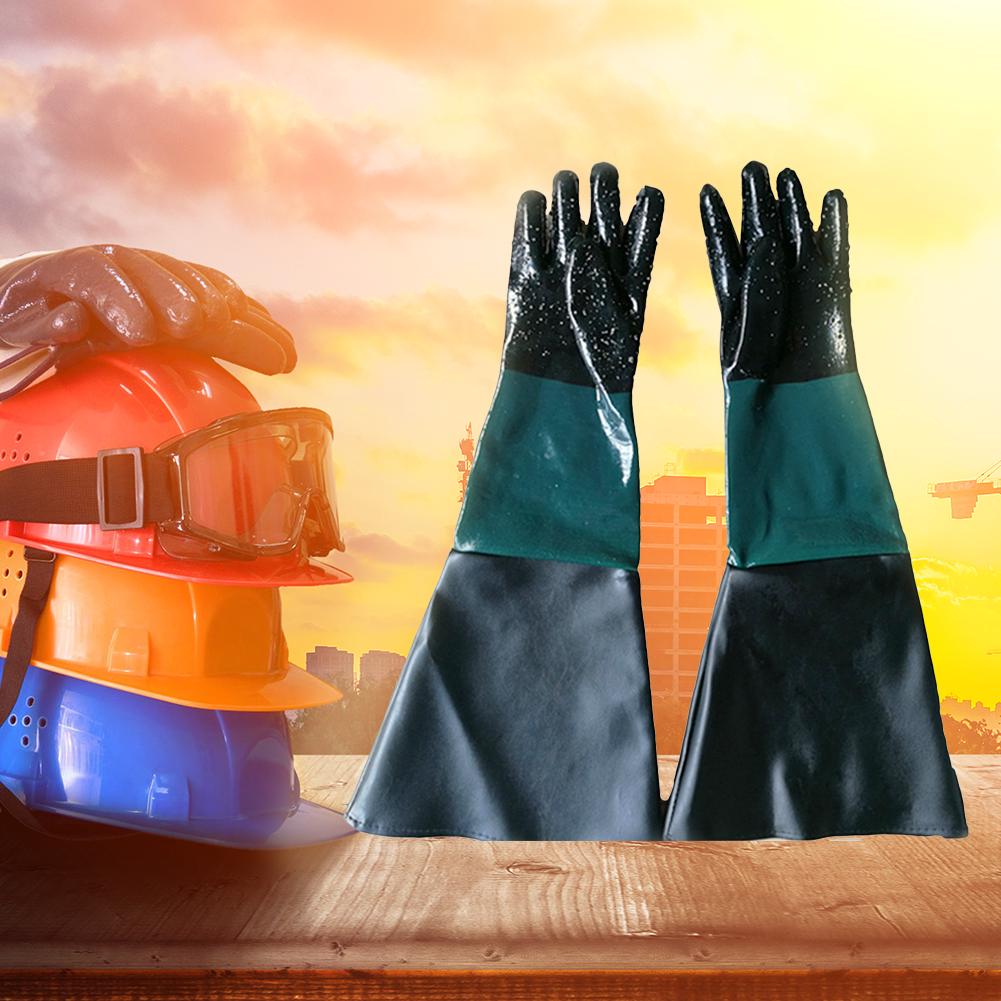 Buy Rubber Sandblasting Gloves Sandblasting Machine Special Gloves 60cm ...