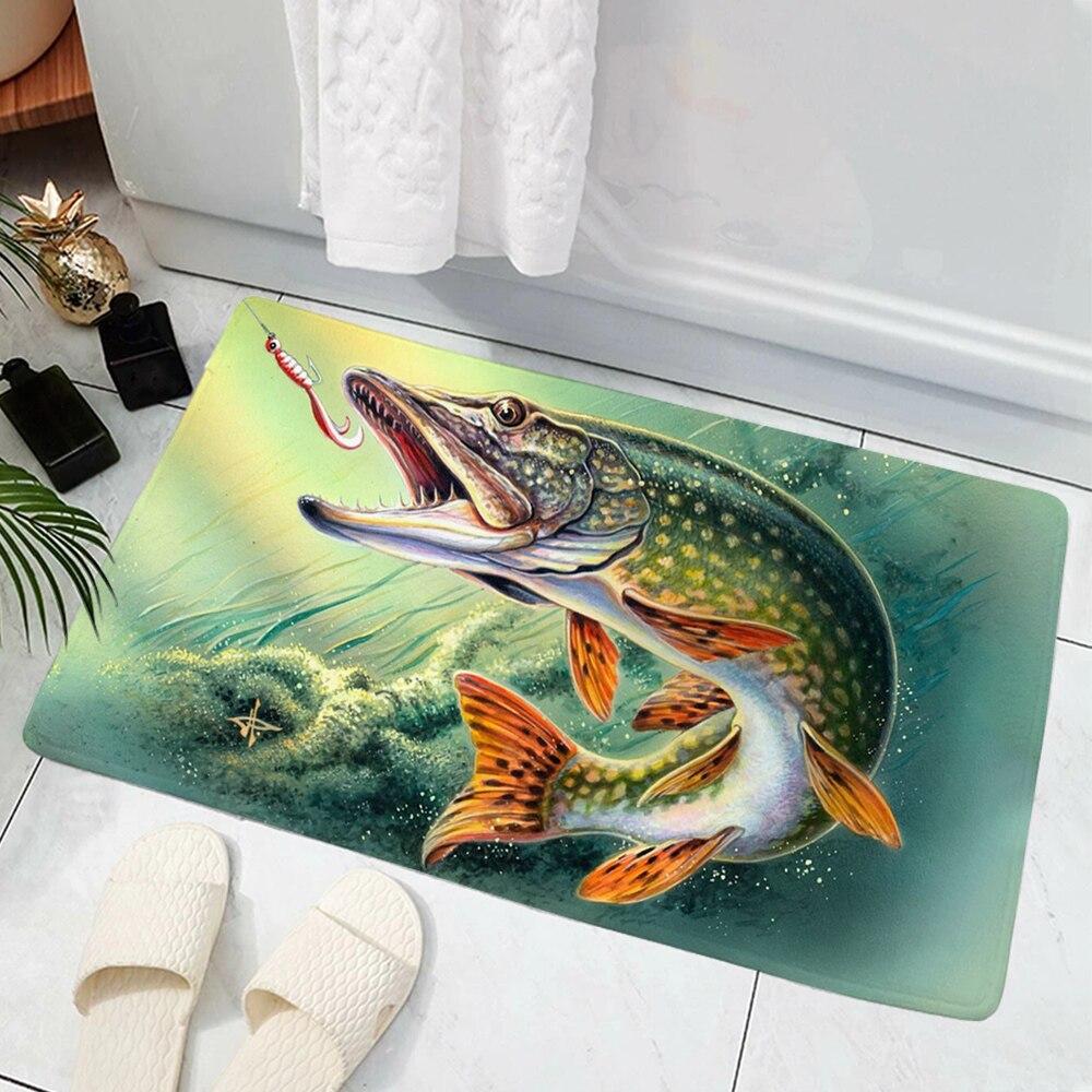 Please Remember Pike Fishing House Rules Doormat 3D All Over Printed ...