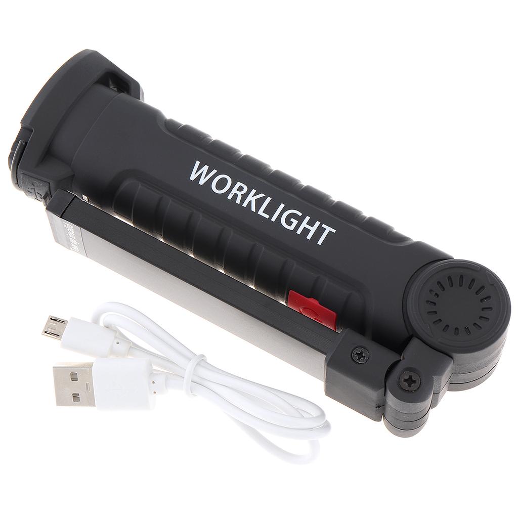 Buy W52 5 Mode COB Flashlight Torch USB Rechargeable LED Work Light ...