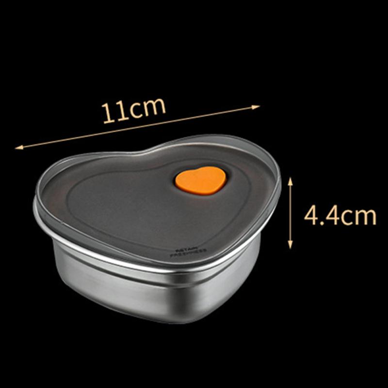 Buy Heart-shaped Lunch Box Bento Box Sealed Leakproof 304 Stainless ...