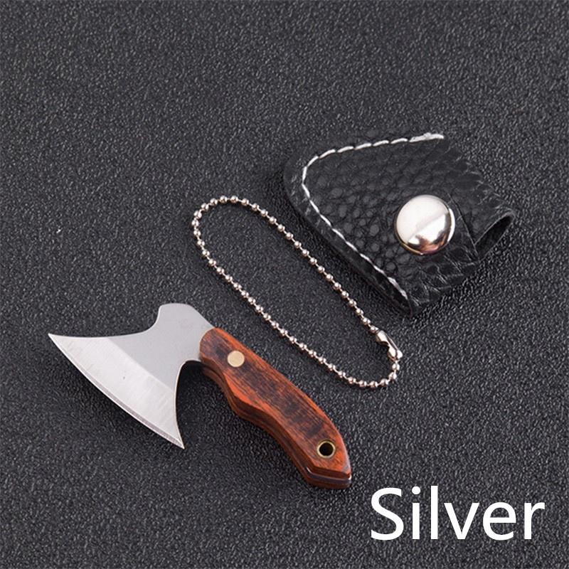 MINI 440 Stainless Steel Keyring Wood Handle Axe Keyring Edc Keyring ...